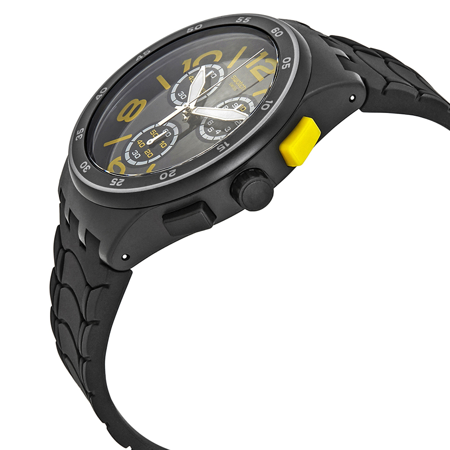 Swatch Pneumatic Chronograph Black Dial Men's Watch SUSB412 - Originals ...