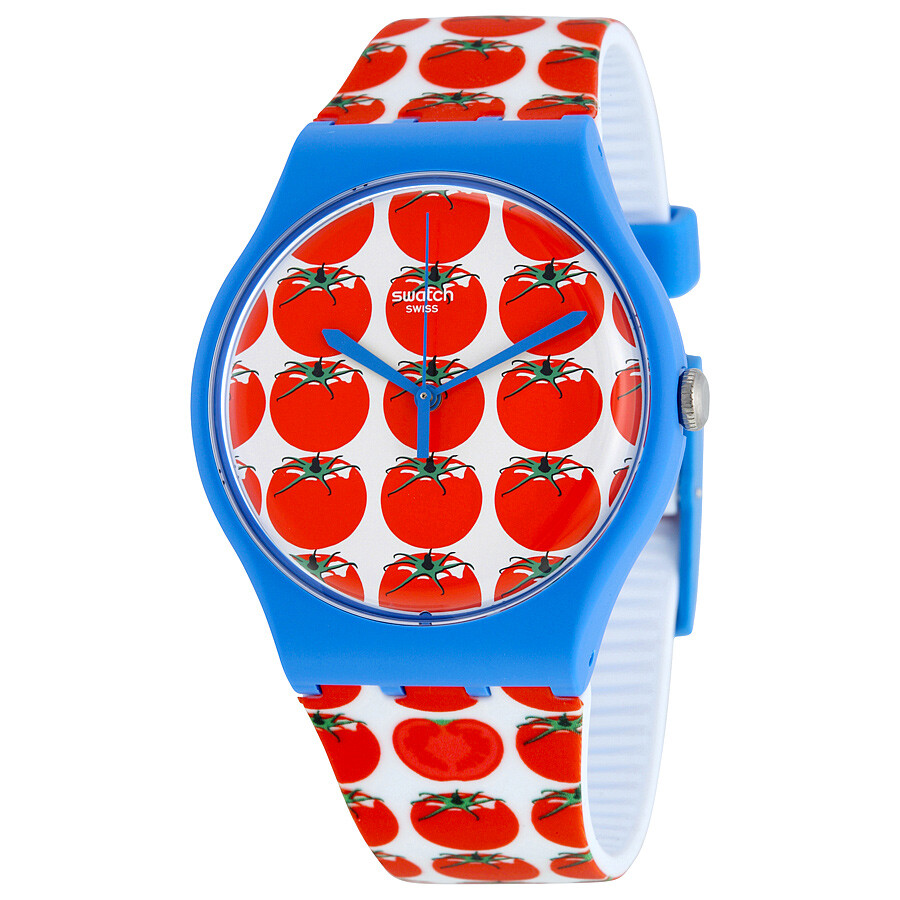 Swatch Tomatella Tomato Logo Dial Tomato Logo Silicone Watch SUOS102 ...