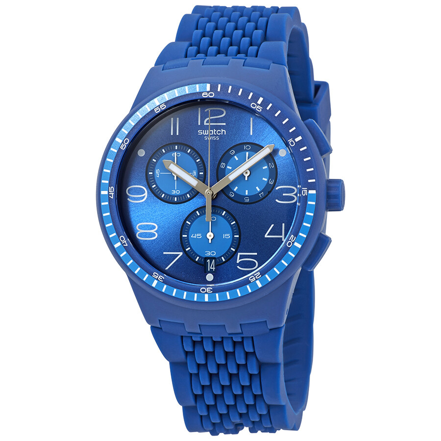 Swatch Triple Blu Chronograph Blue Dial Men's Watch SUSN415 - Other ...