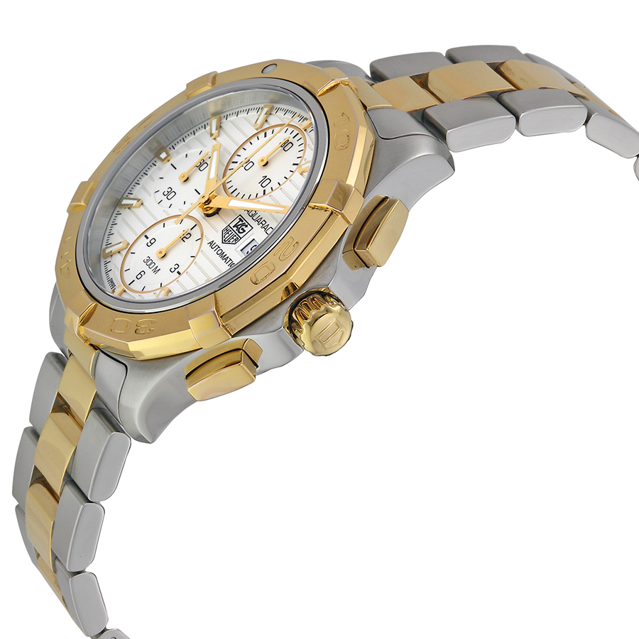 Tag Heuer Aquaracer Chronograph Silver Dial Two-tone Men's Watch ...