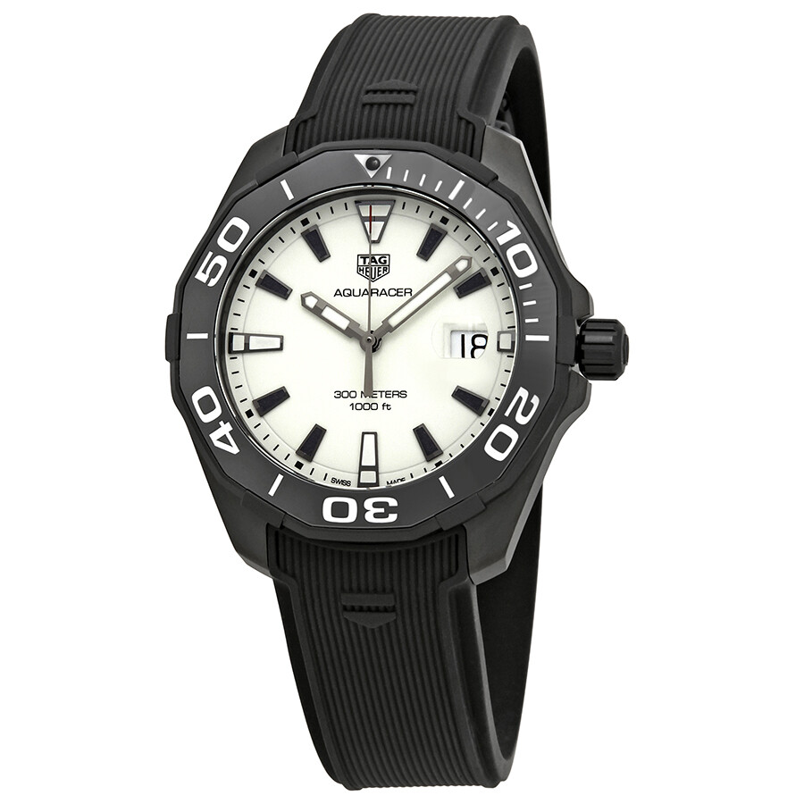 Tag Heuer Aquaracer White Dial Men's Watch WAY108A.FT6141 - Aquaracer ...