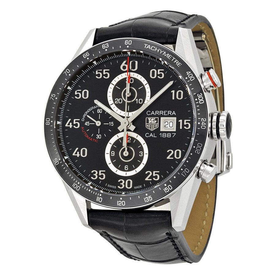 Tag Heuer Carrera Calibre 1887 Automatic Chronograph Black Dial ...