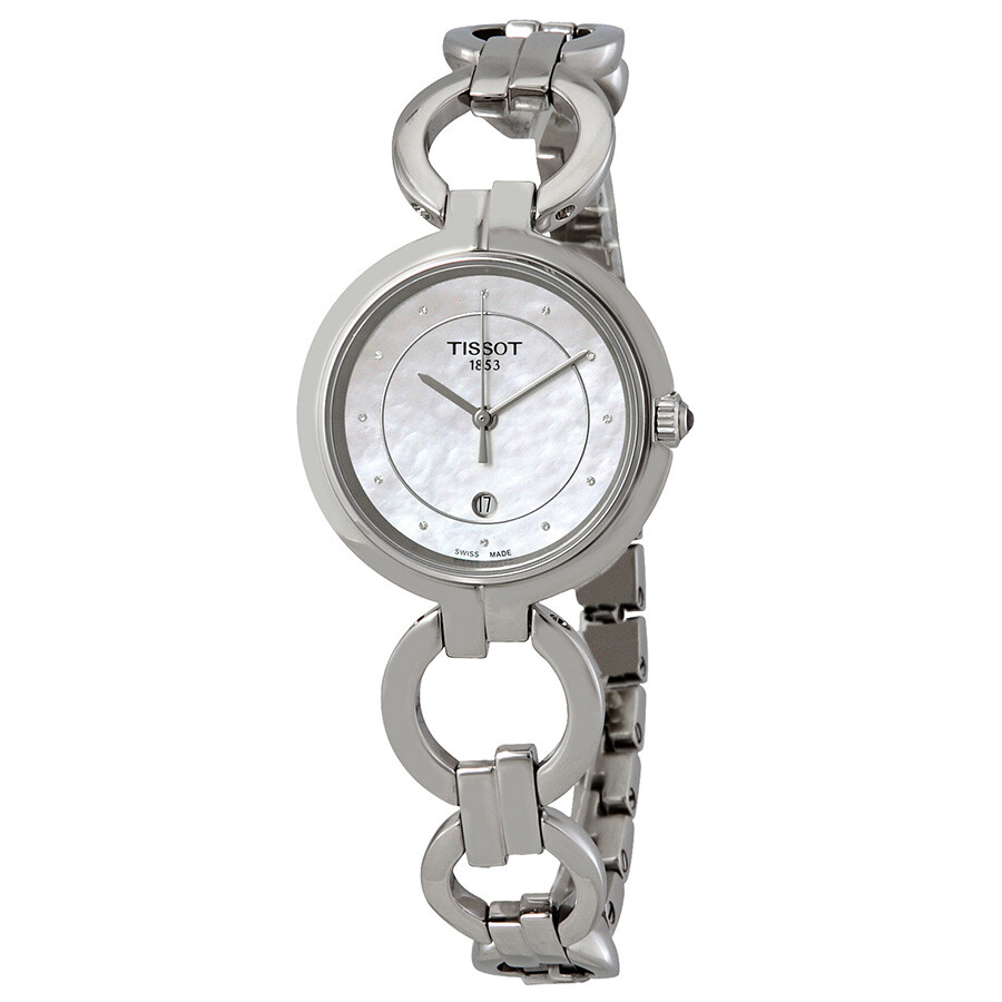 Tissot Flamingo Mother of Pearl Diamond Dial Ladies Watch T094.210.11.116.00 - Flamingo - T ...