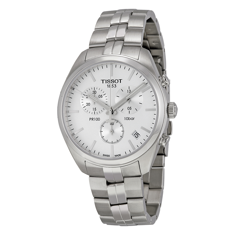 Tissot PR 100 Chronograph White Dial Men's Watch T1014171103100 - PR ...