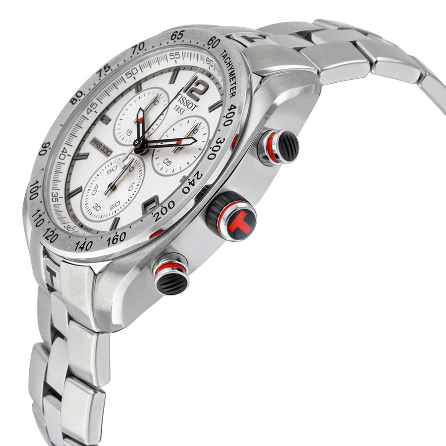 Tissot PRS 330 Chronograph Silver Dial Stainless Steel Men's Watch ...