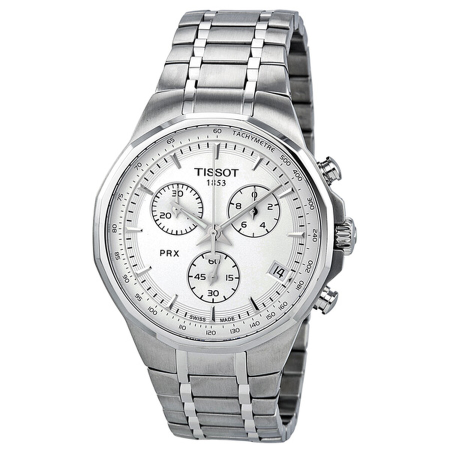 Tissot PRX Classic Chronograph Silver Dial Men's Watch T0774171103100 ...